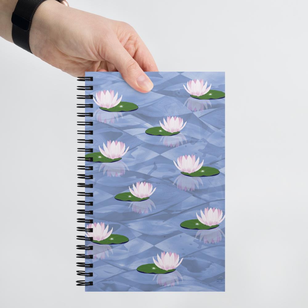 Water Lilies Spiral Notebook | Summer Lake Notebook | Summer Vacation ...