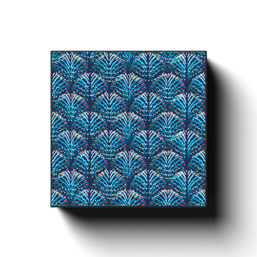 Deep Autumn Forest 6x6 Inch Canvas Wall Hanging Blue Spruce - Etsy