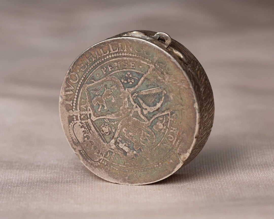 Rare Silver Victorian Pill Box. Florin / Two Shilling Coin. Antique and ...