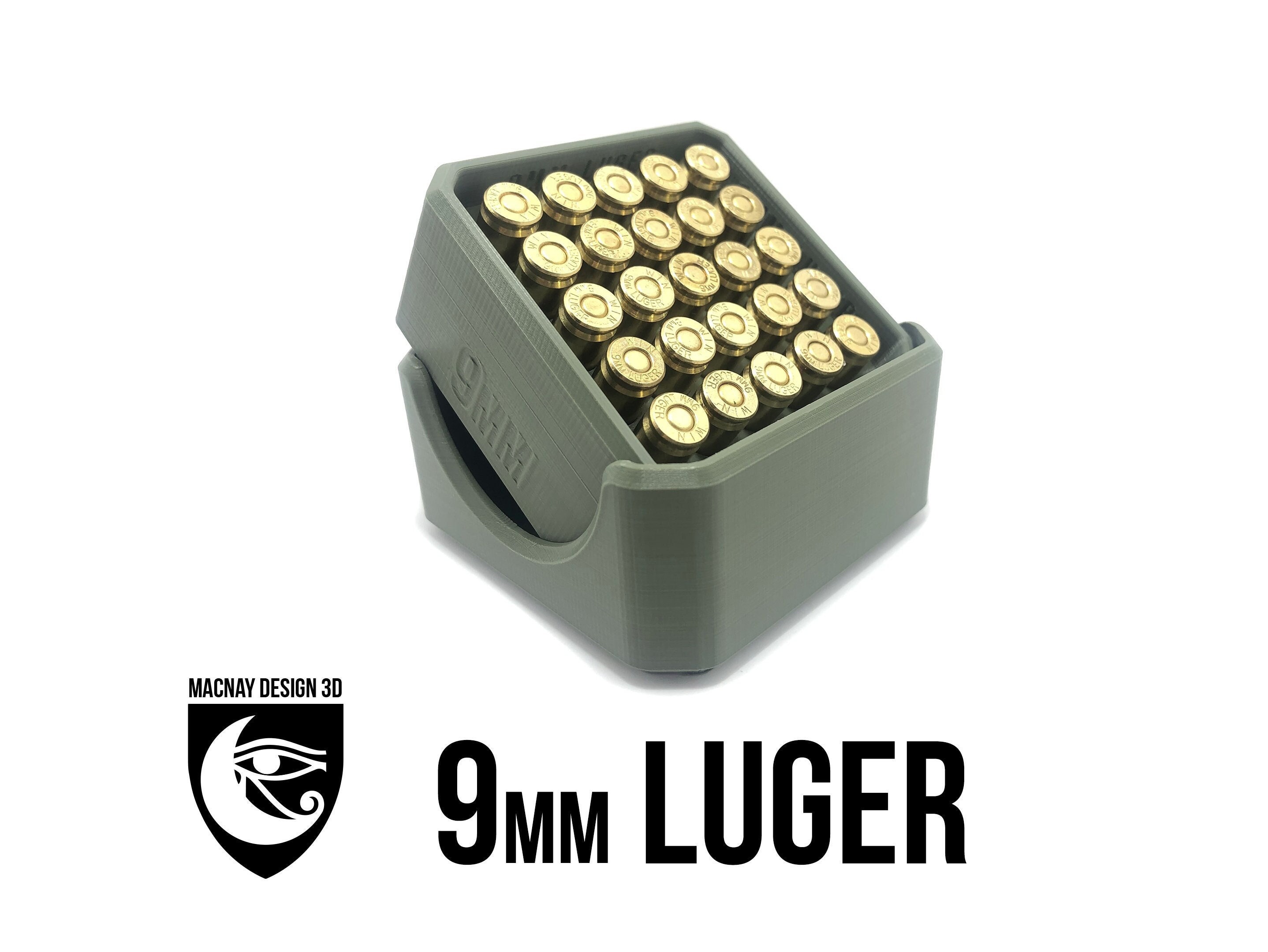 9mm Ammo Container V2 25 Spaces 9mm Luger Ammo Case 9x19 - Etsy