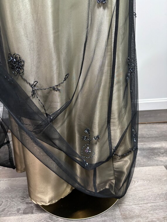 Vintage Y2K Ombré Beaded Gown Prom Dress | Size Large… - Gem