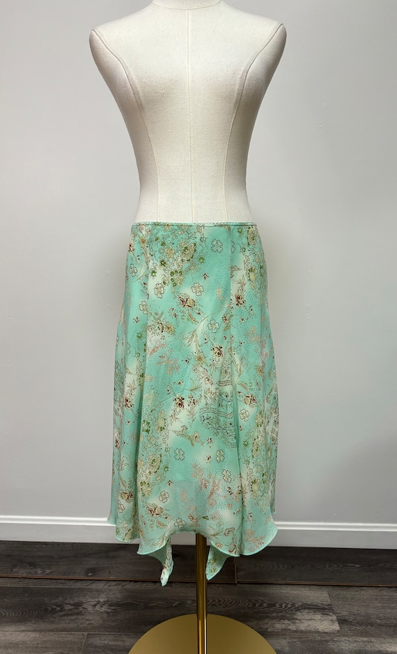 Vintage Y2K Blue Floral Fairycore Dance Leotard Rave … - Gem