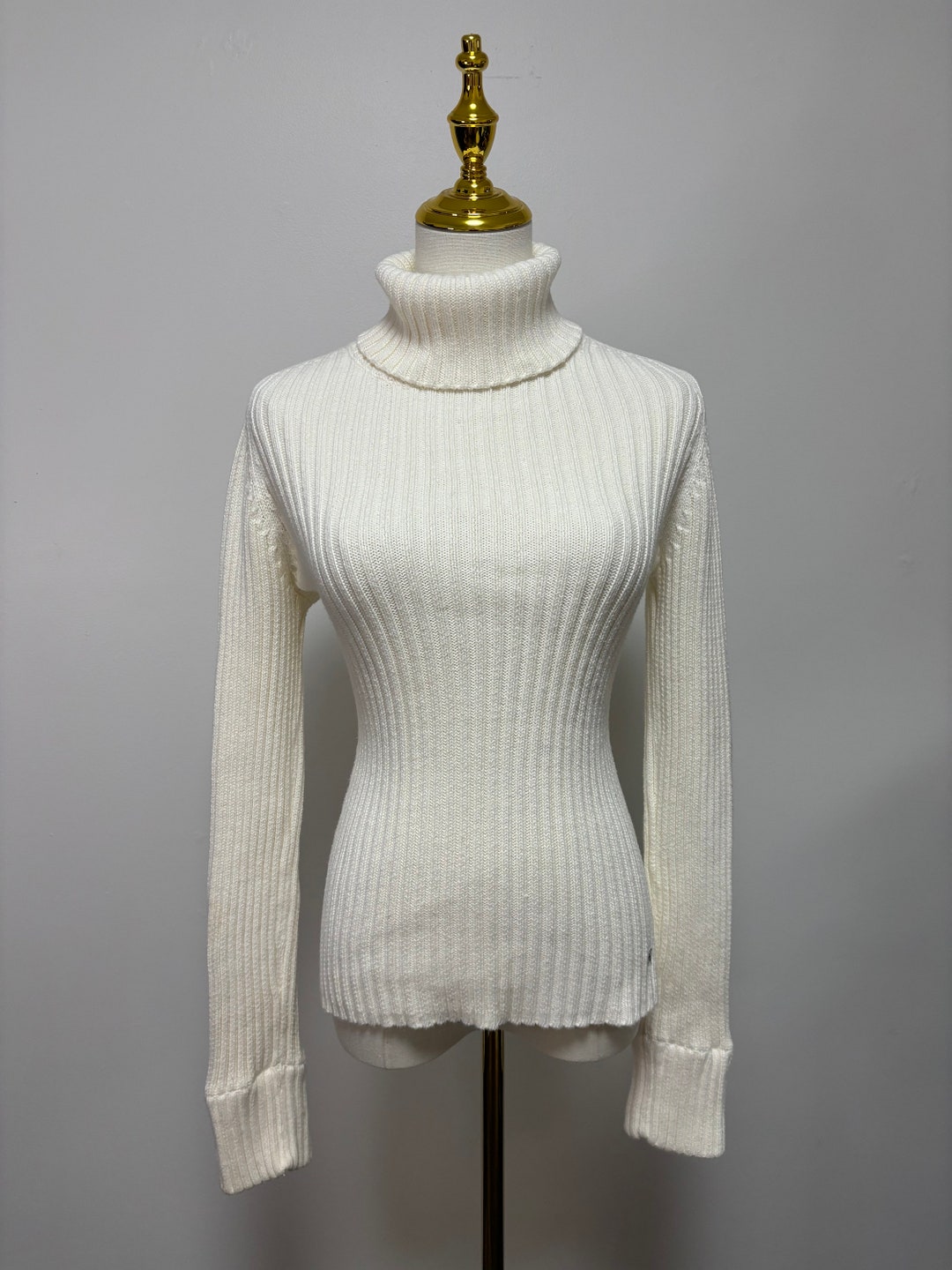 American Eagle Y2K Turtleneck Long Sleeve Cable Knit Sweater Size L - Etsy