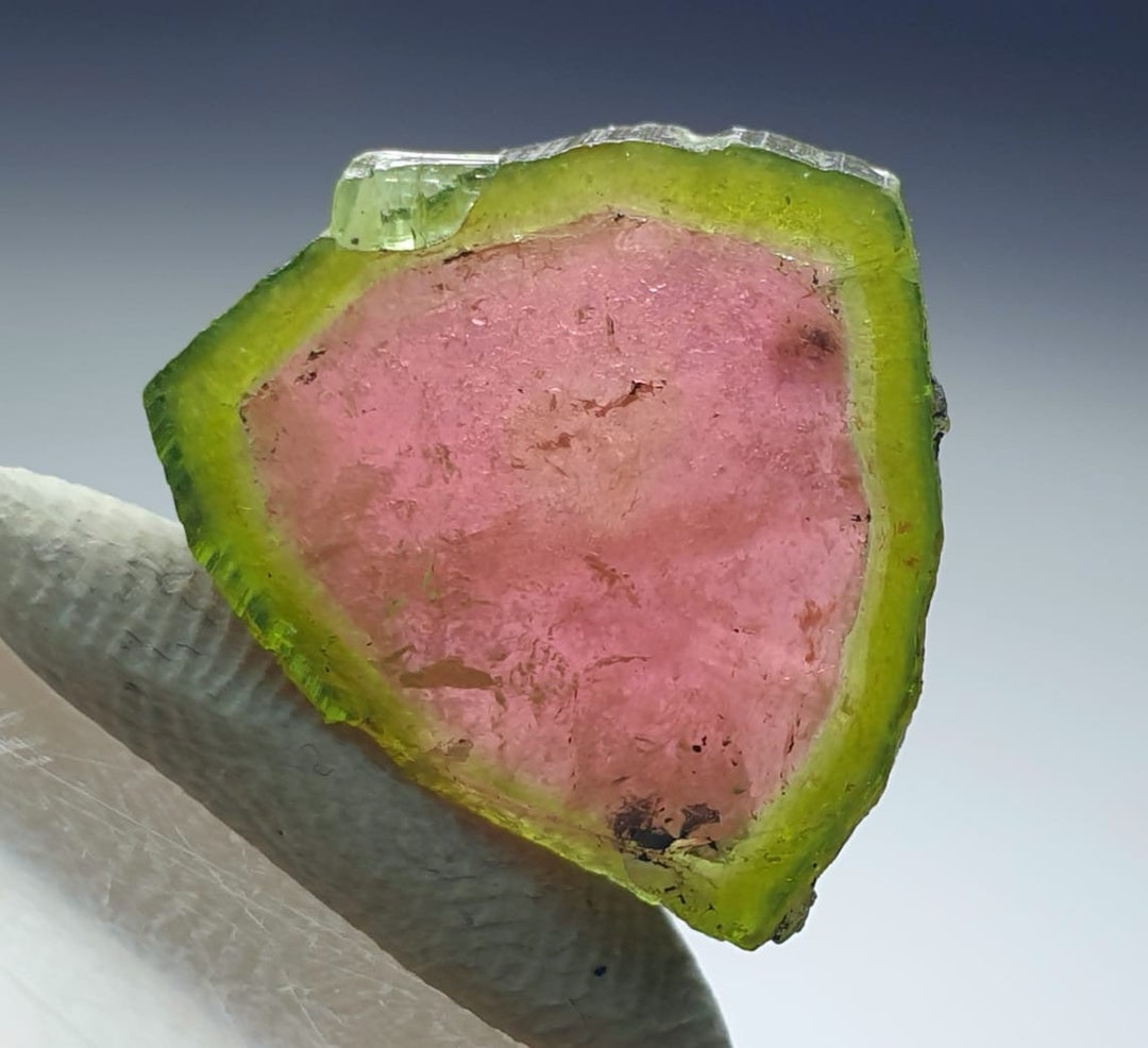 Polished Watermelon Tourmaline Slice - Etsy