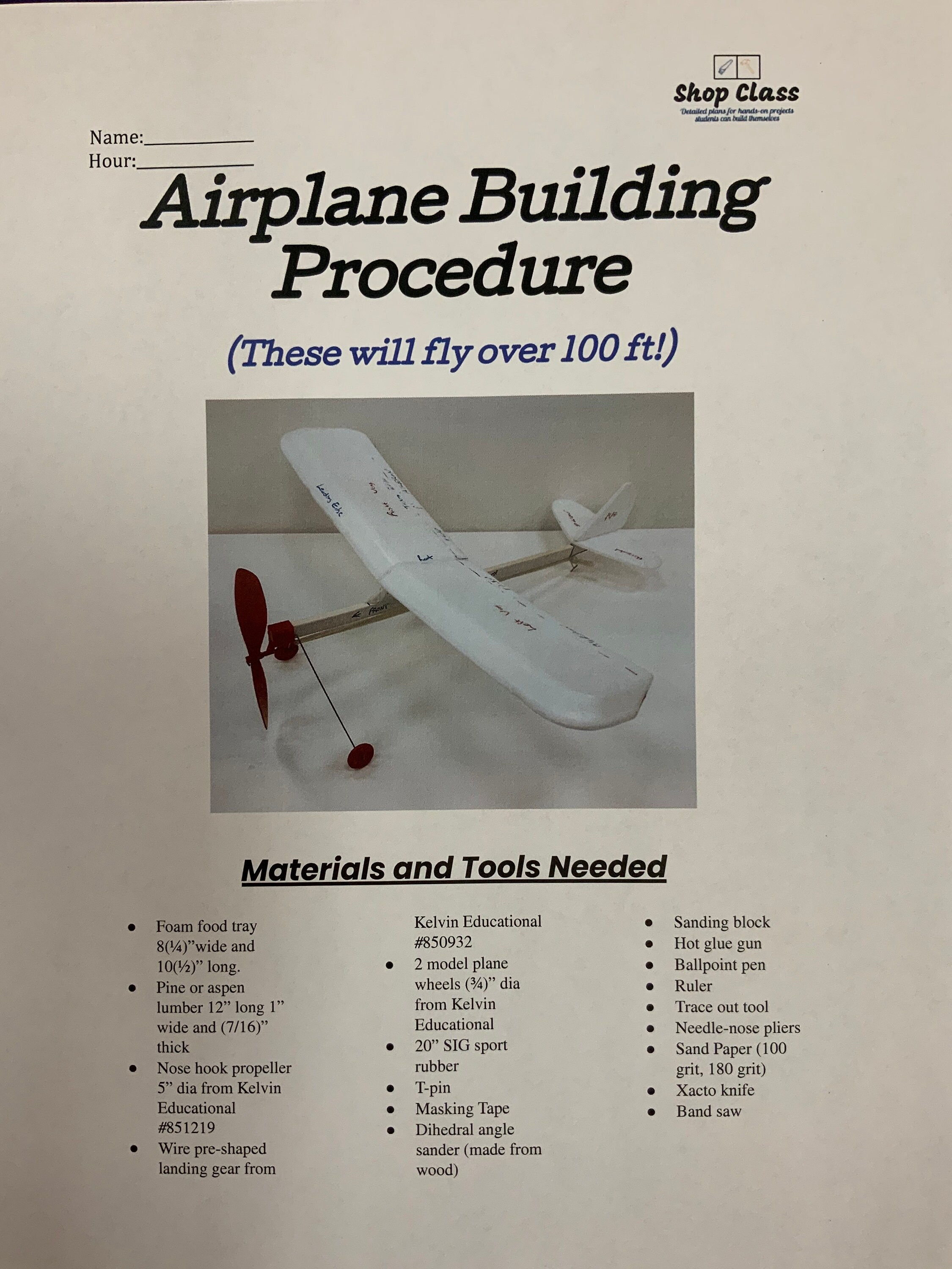 Airplane Building Plans - Etsy