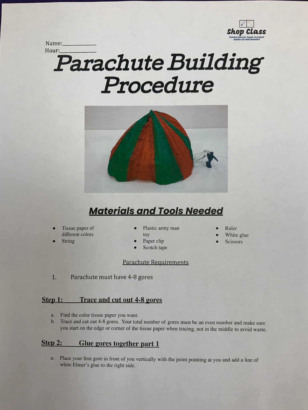 Parachute Building Plans - Etsy