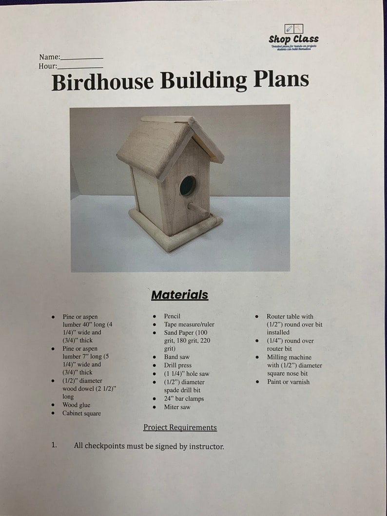 Bird House Building Plans - Etsy