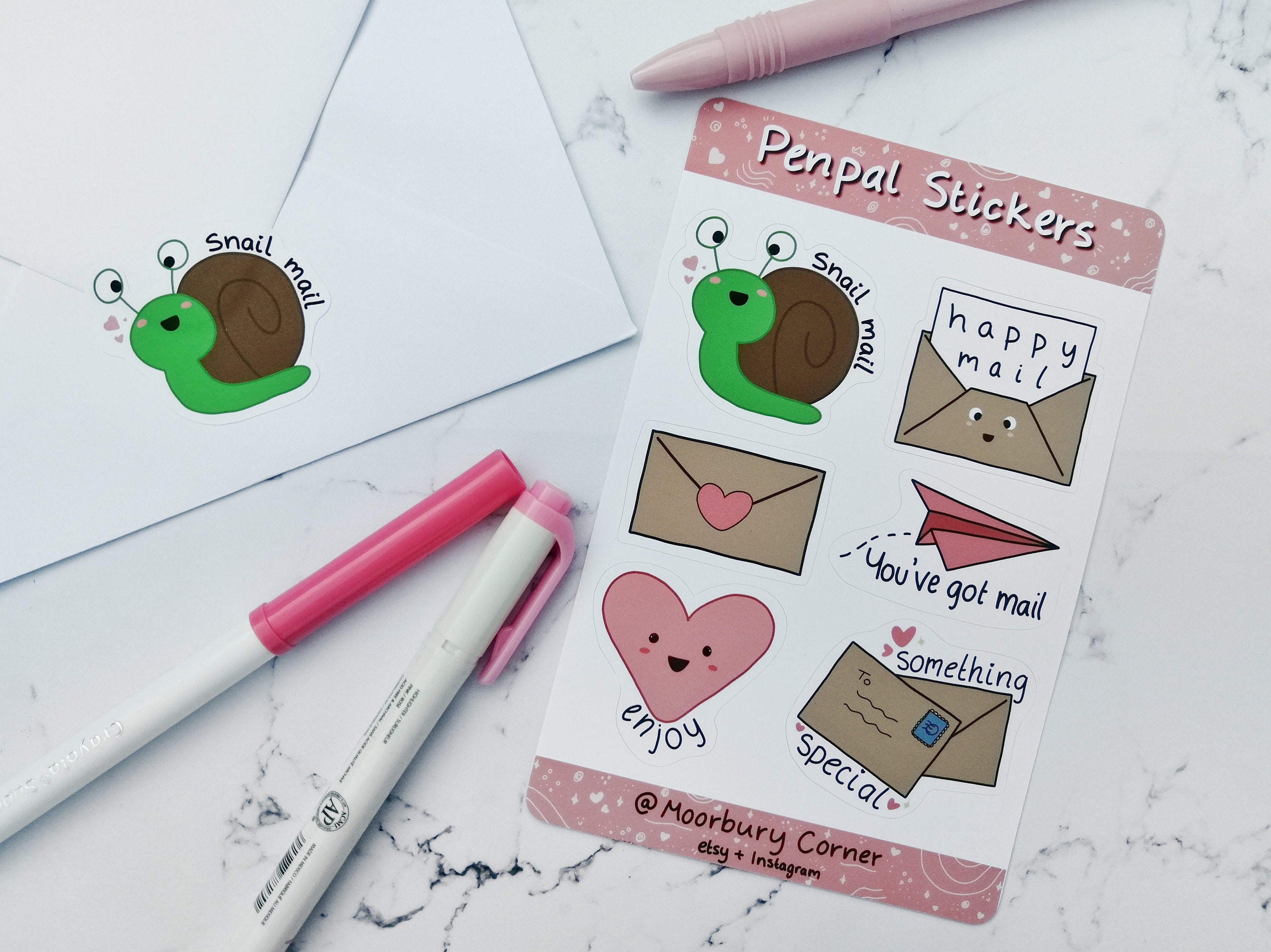 Pen Pal Sticker Sheet Letter Stickers Snail Mail Stickers - Etsy UK
