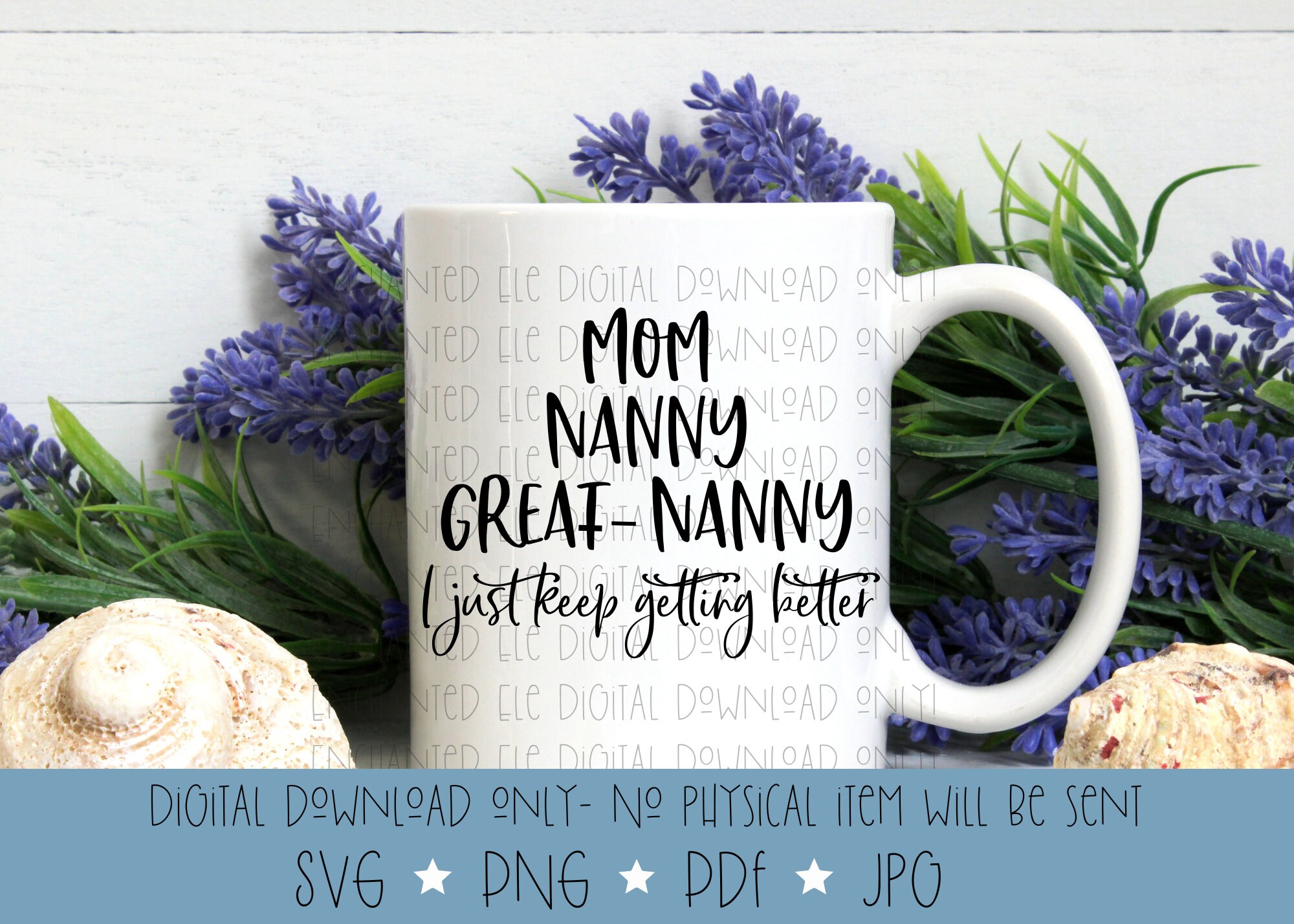 Mom, Nanny, Great-nanny - Getting Better - SVG Digital Download - Etsy