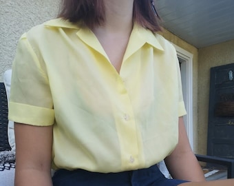 Yellow Button Up | Etsy