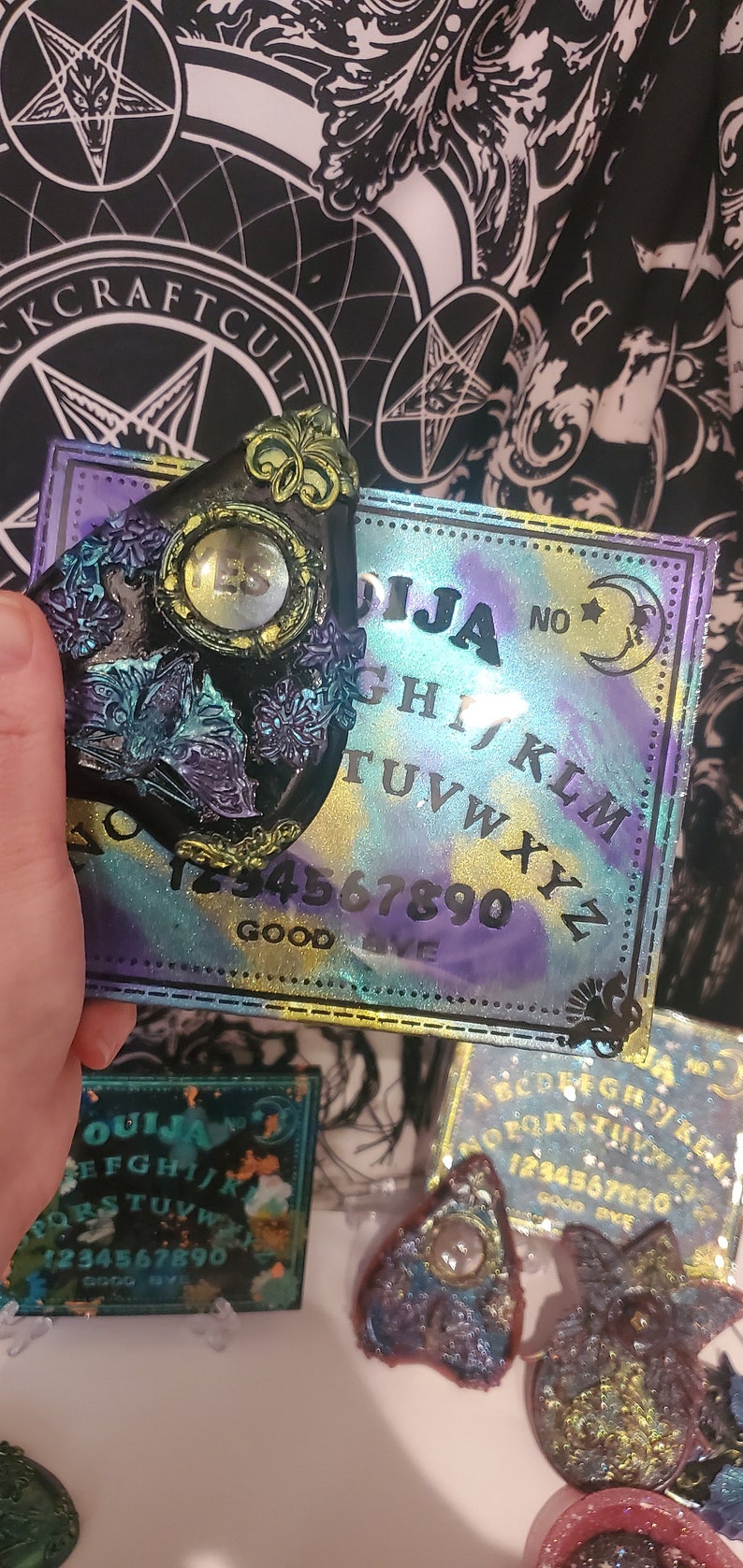 Oujia Board, Planchette, Spirit Board, Goth Decor, Witch Decor, Alter, Wiccan Art - Etsy