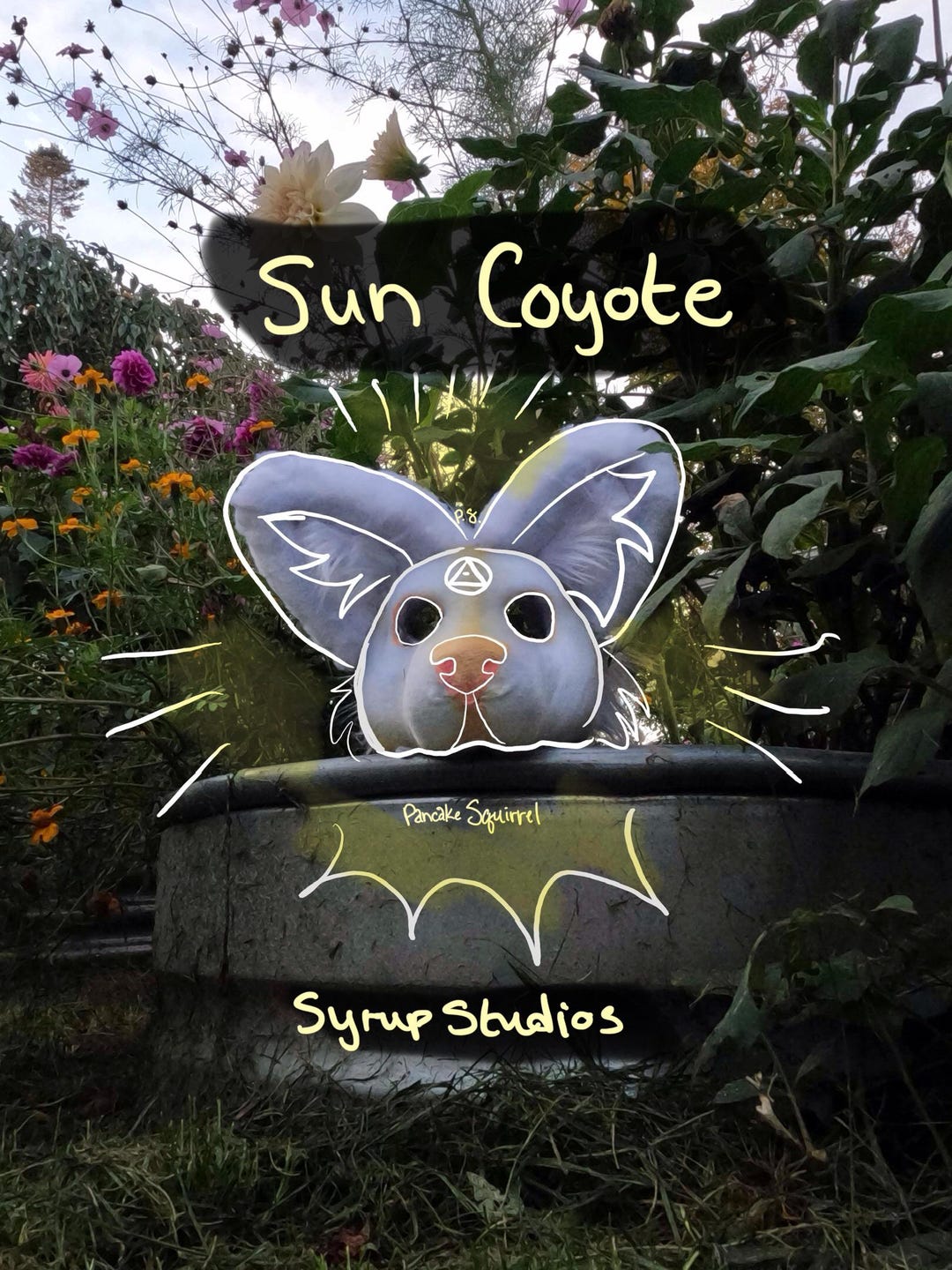 Sun Themed Ghost Coyote Therian Mask 3D Printed Waterproof Fursuit - Etsy
