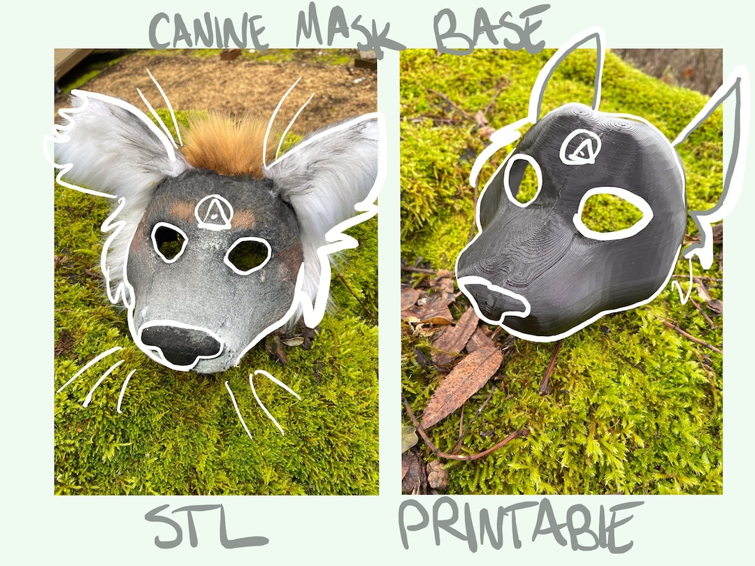 Canine Mask Base: Fursuit Furry Therian Alterhuman Dog Border Collie ...