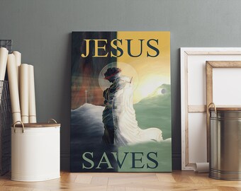 Retro Jesus Poster - Etsy
