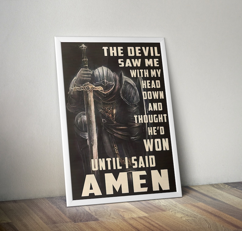 Meaningful Quote Knight Templar Poster I Said Amen Posters - Etsy