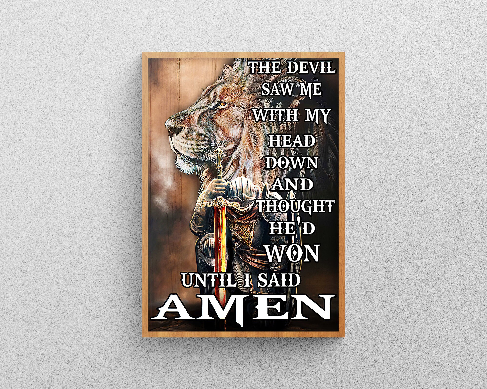 Amen Wall Art Warrior God Poster A Warrior of Christ Jesus - Etsy