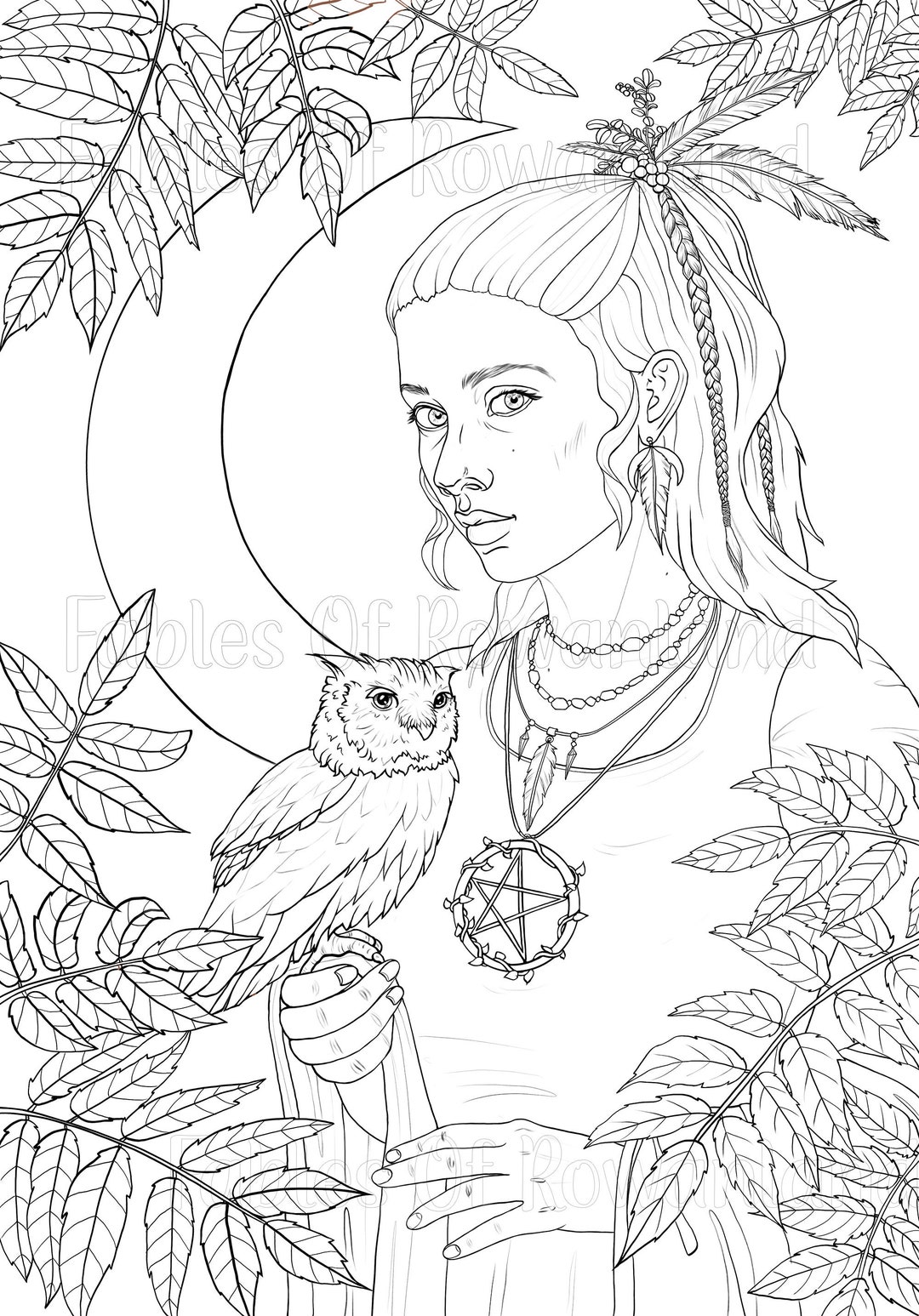 Printable Coloring Page, Witch Coloring Page, Halloween Autumn Magic ...