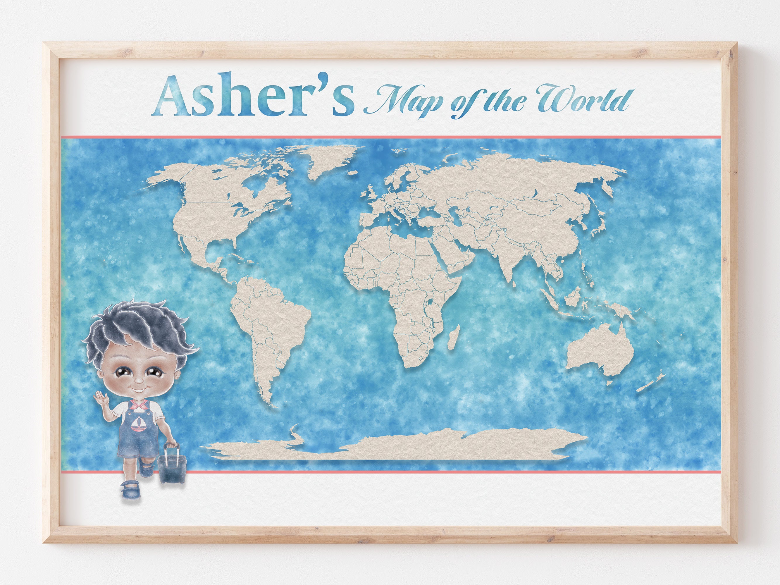 Interactive World Map for Globe-trotting Tots With Customisable Name ...