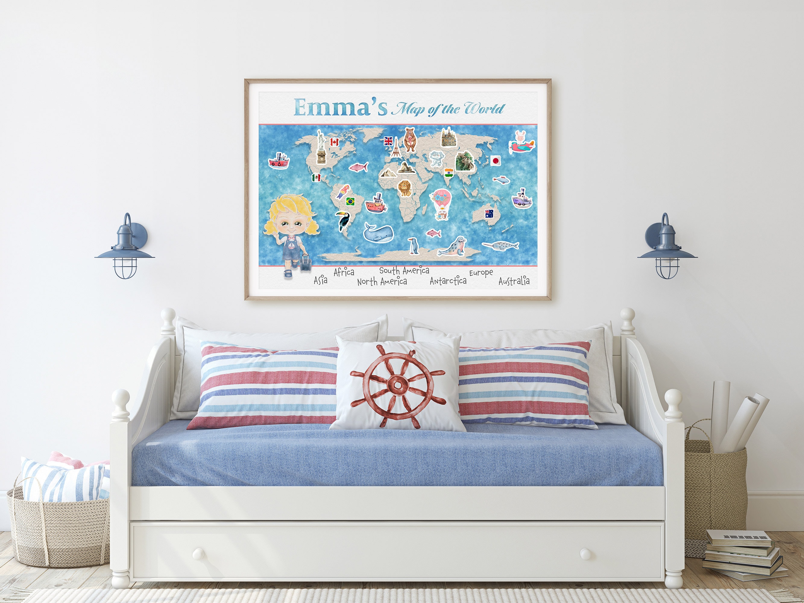 Interactive World Map for Globe-trotting Tots With Customisable Name ...