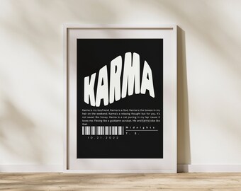 Taylor Karma Poster - Etsy