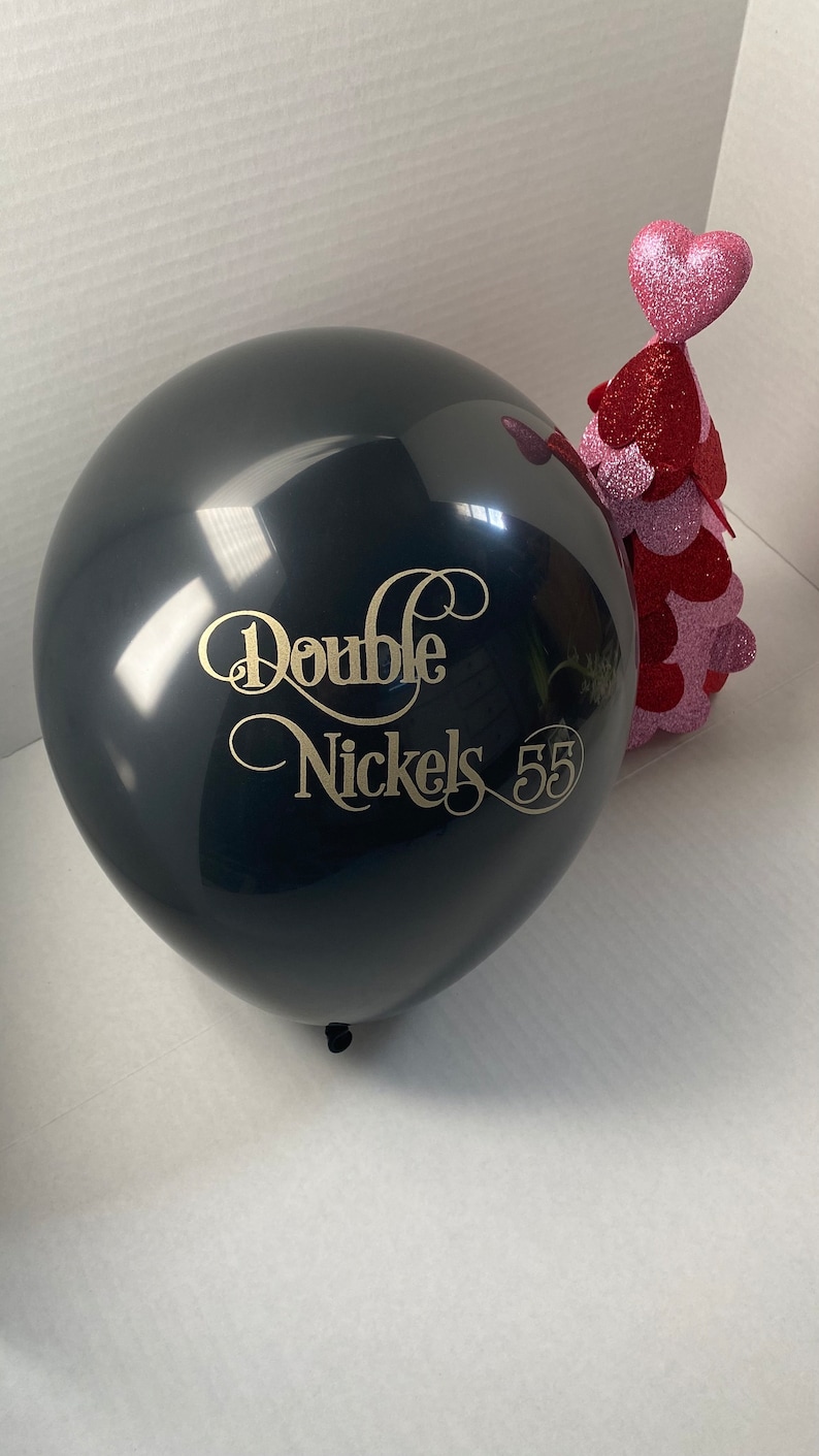 Double Nickels Birthday Black Balloons/gold Font 12 Inch set of 10 - Etsy