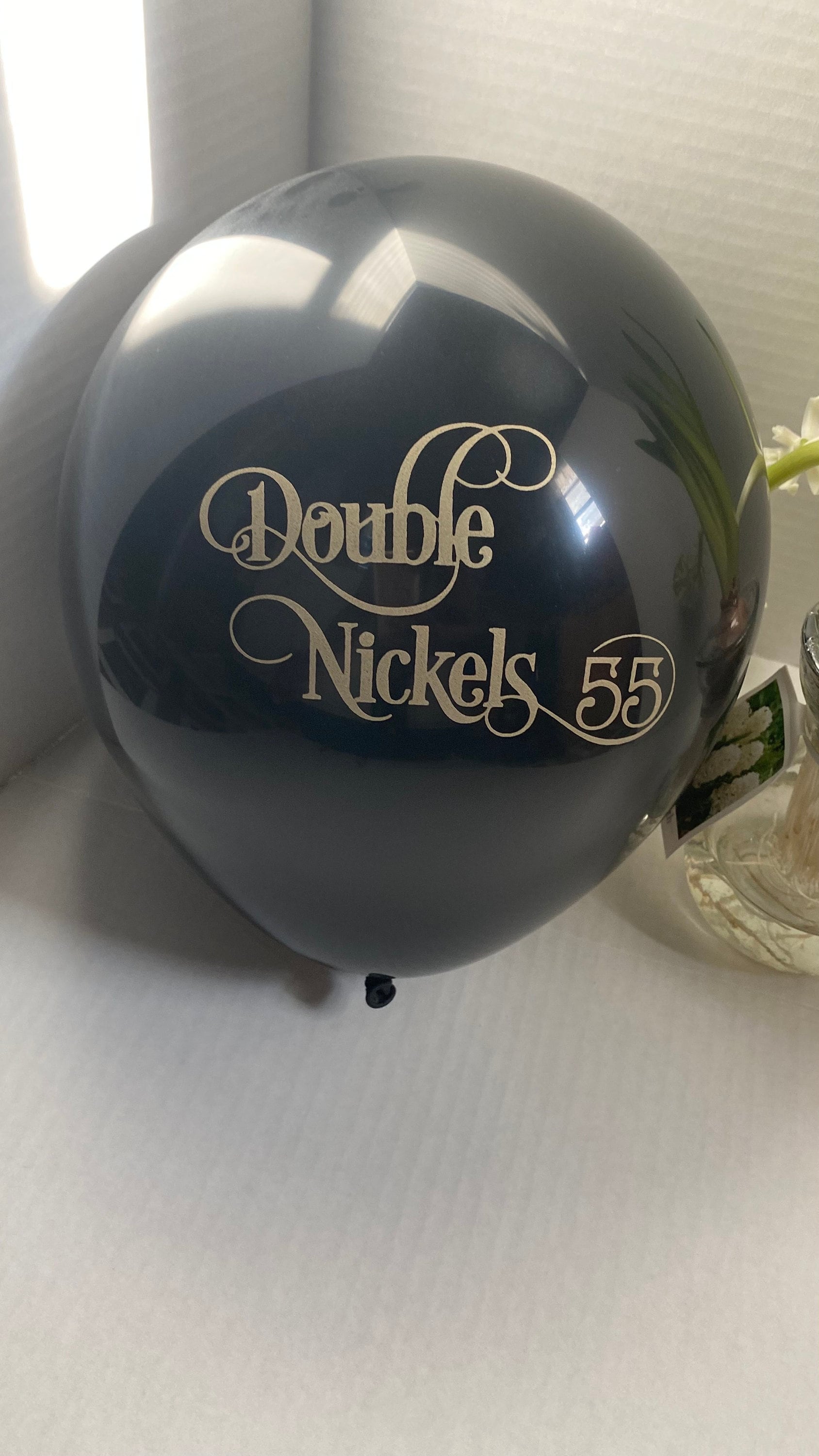 Double Nickels Birthday Black Balloons/gold Font 12 Inch set of 10 - Etsy