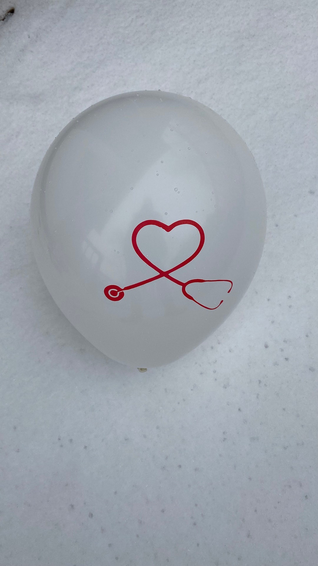 Stethoscope Custom Balloons - White/red Stethoscope -12 Inch - (set of ...