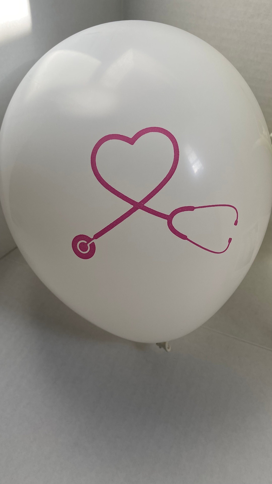 Stethoscope Custom Balloons - White/pink Stethoscope -12 Inch - (set of ...