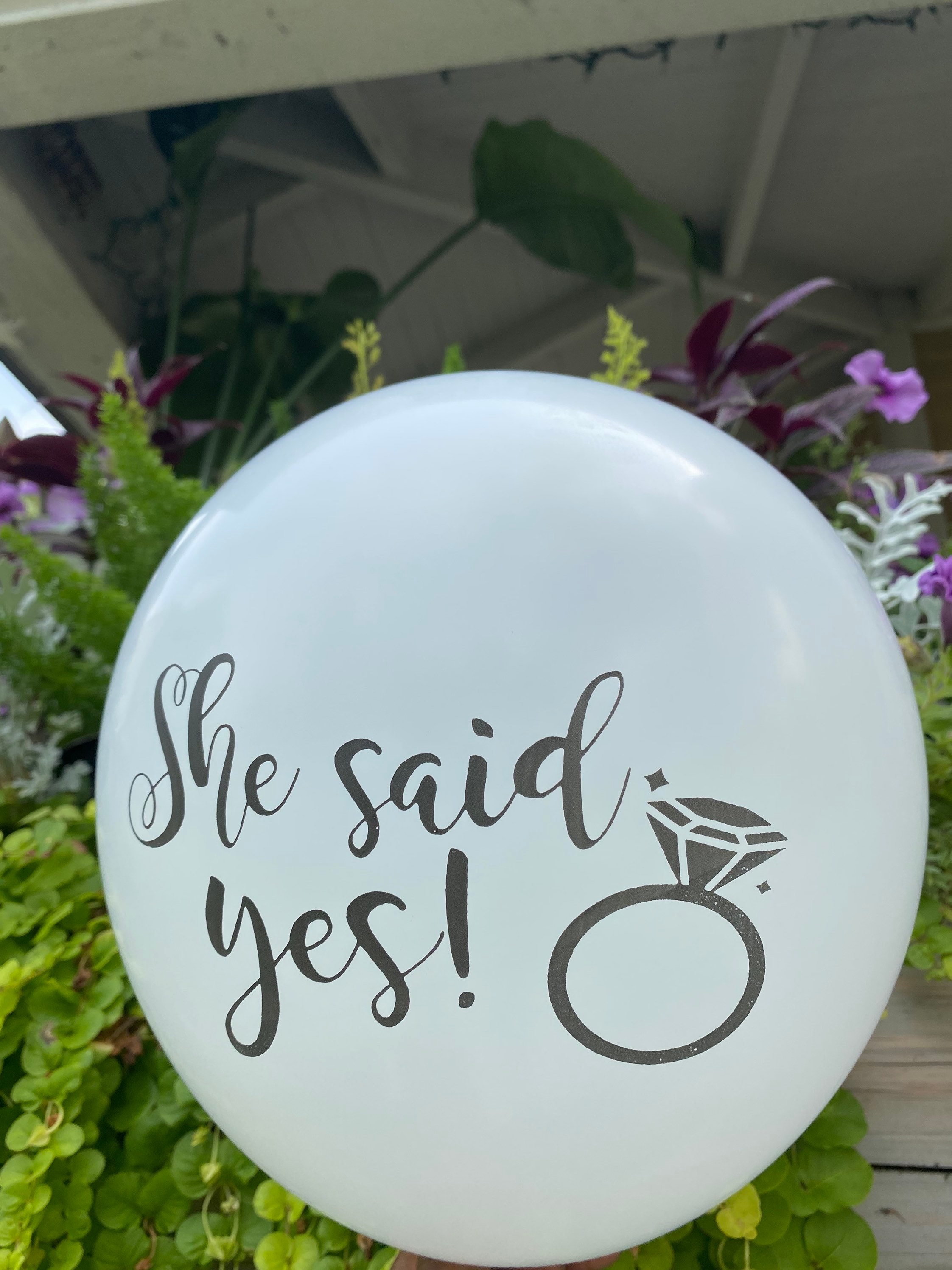 She Said Yes Custom Balloons - 12 Inch- (set of 10) - Etsy