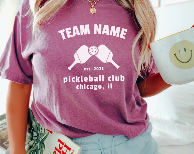 Custom Pickleball Team T-shirt, Personalized Game Day Shirt, Tournament ...