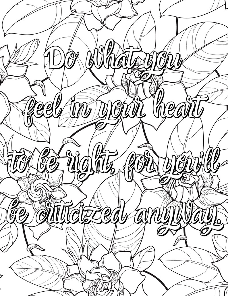 Mental Wellness Coloring Pages - Etsy