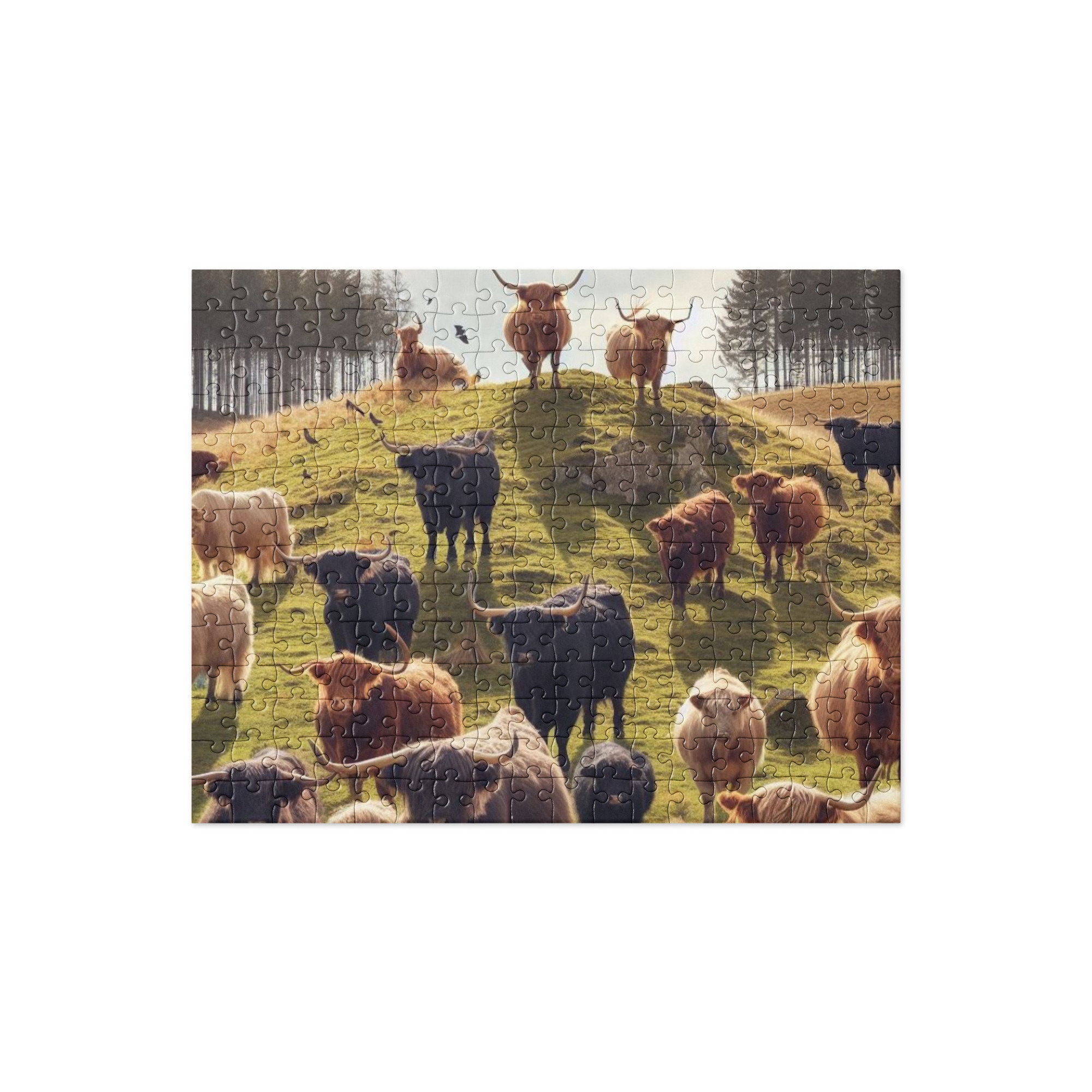 Cows on A Hill Jigsaw Puzzle Cow Jigsaw Puzzle Eco Friendly Jigsaw Gift ...