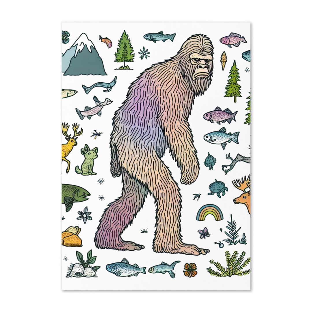 Funny Sasquatch Greeting Card – Blank Inside for All Occasions – Quirky ...