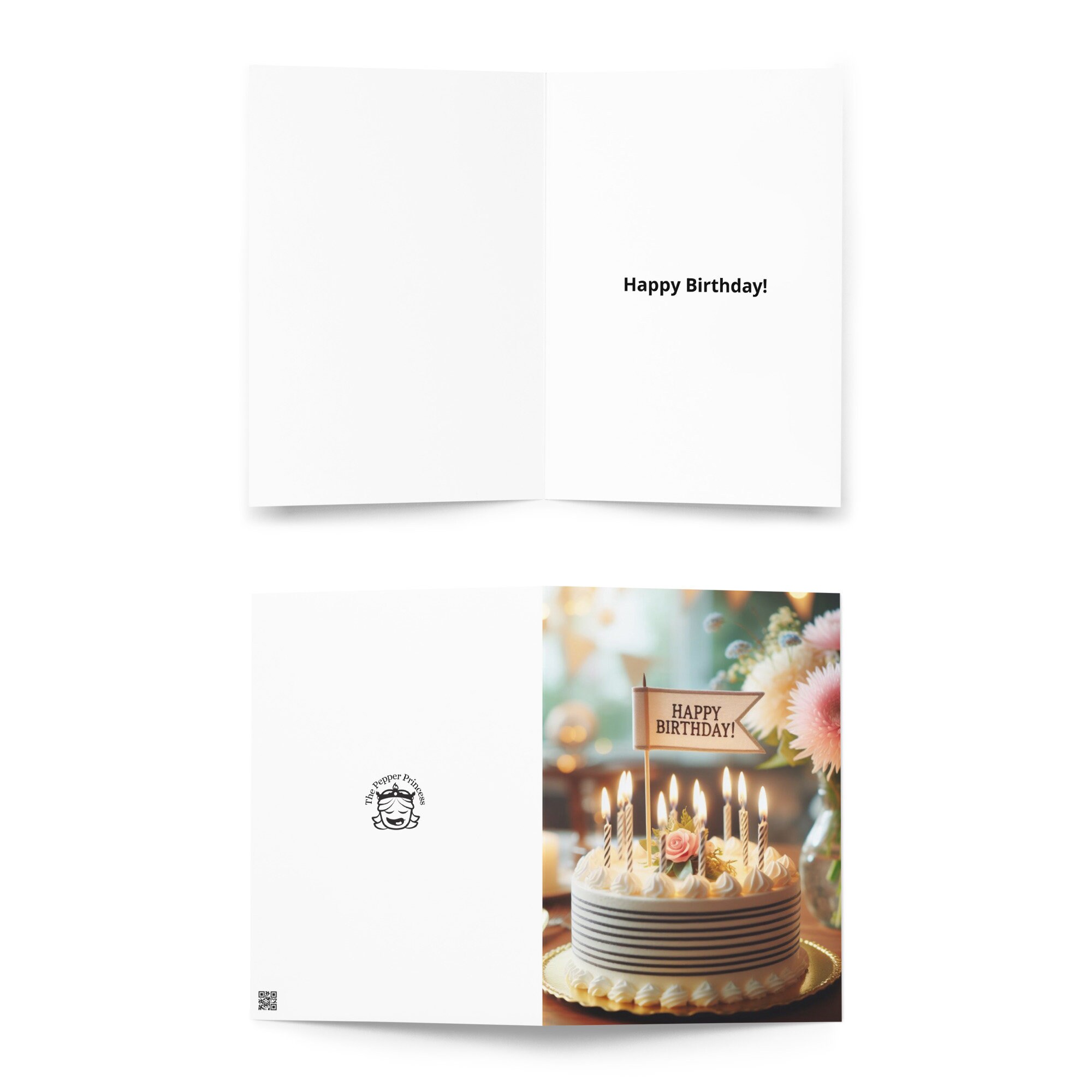 Birthday Cake Greeting Card Happy Birthday Card for Anyone Any Age - Etsy