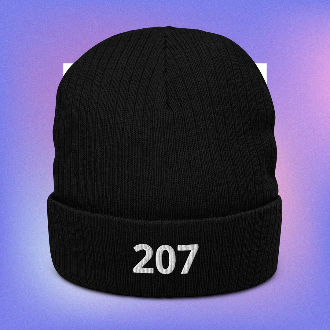 207 Ribbed Knit Hat Maine Area Code Hat Maine Area Code Beanie - Etsy