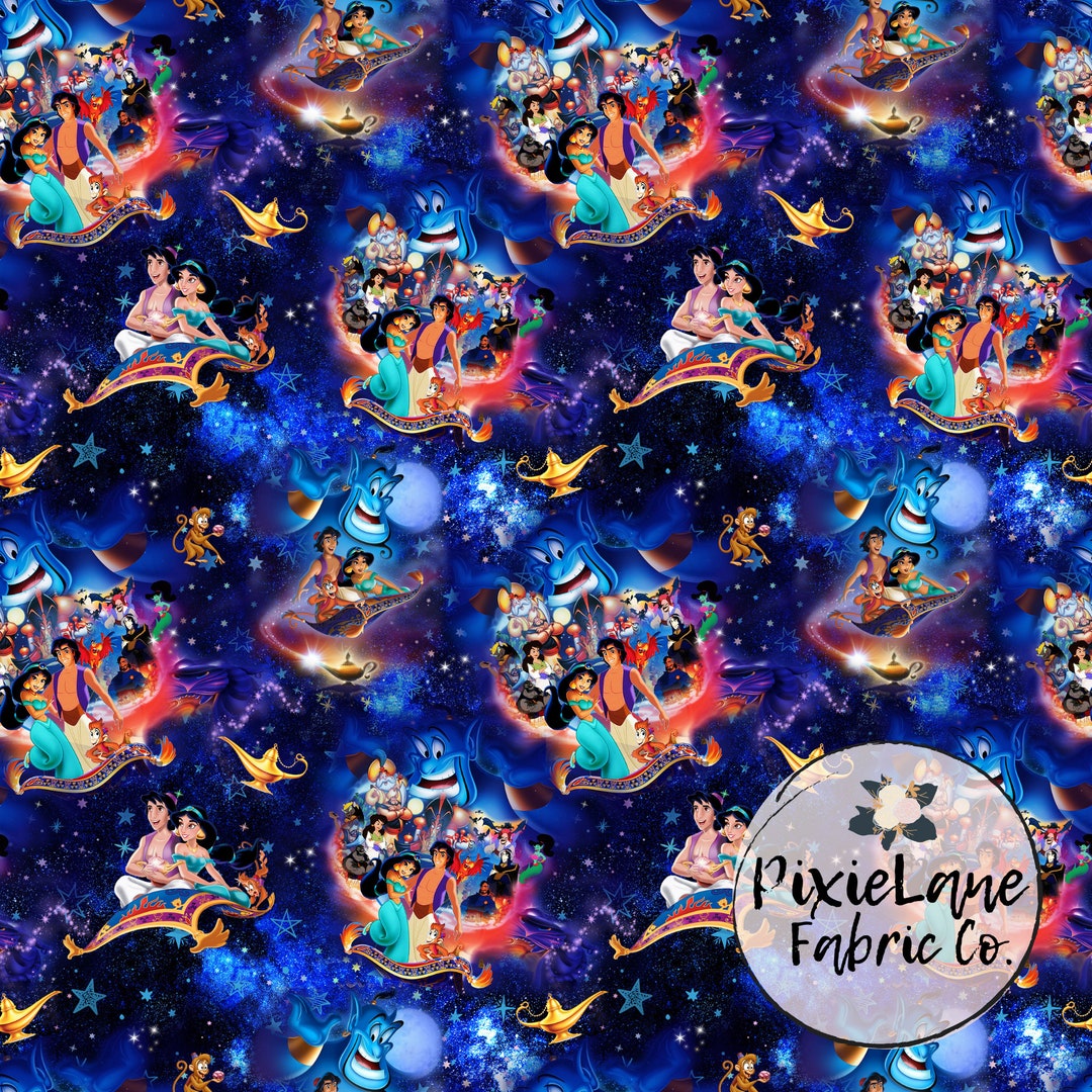Aladdin Disney Preorder Fabric By Yard Bullet Double Brushed Etsy