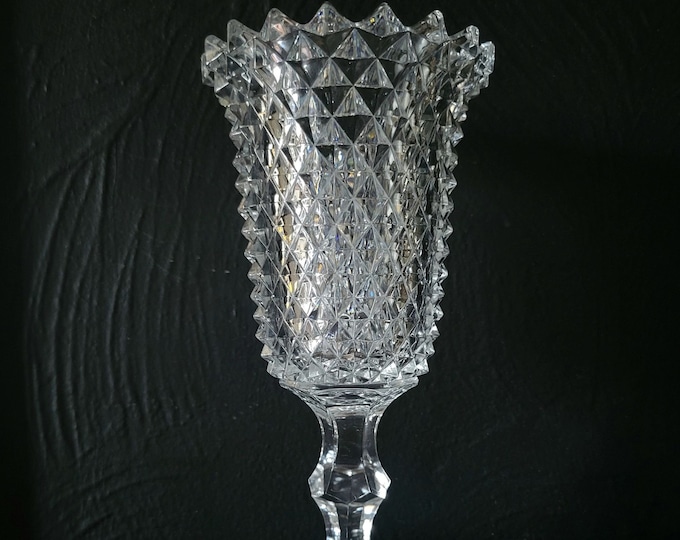 Antique Victorian Celery Vase, Sawtooth Glass Celery Server - Etsy