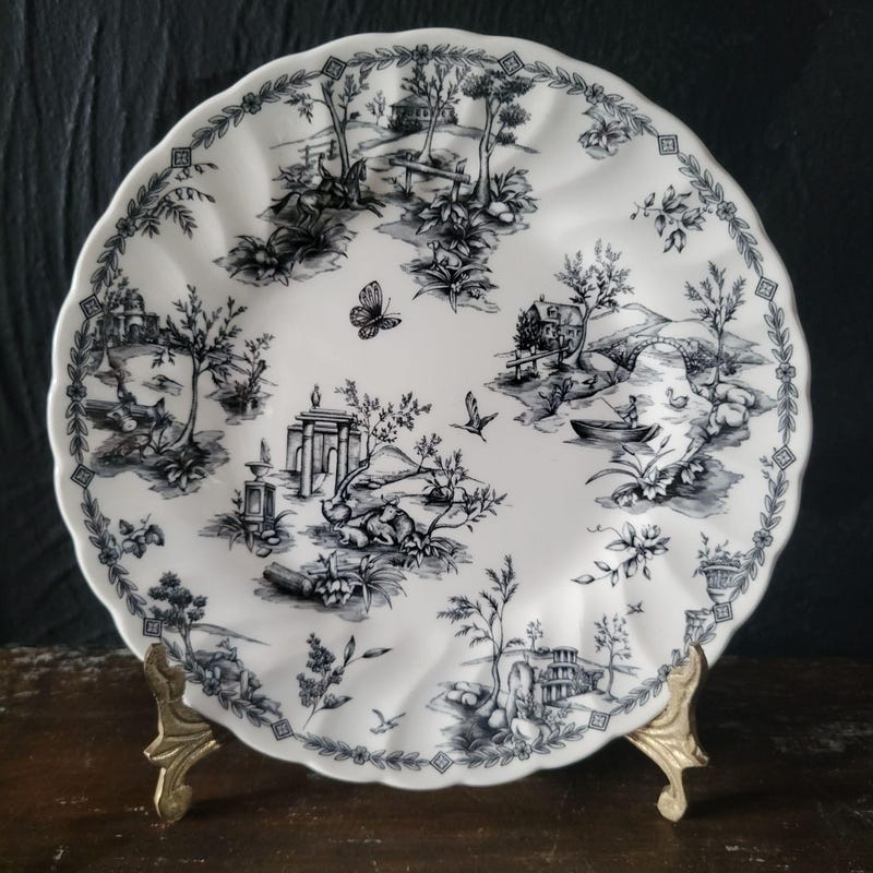 Vintage Pastoral Plate - Etsy