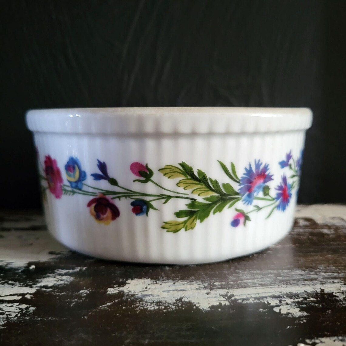 Vintage Porcelaine De Paris Souffle Bowl With Flower Garland Design ...