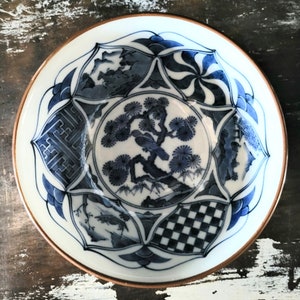 1950s Chinese Batavia Ware Blue and White Bowl With Interior Scenes - Etsy