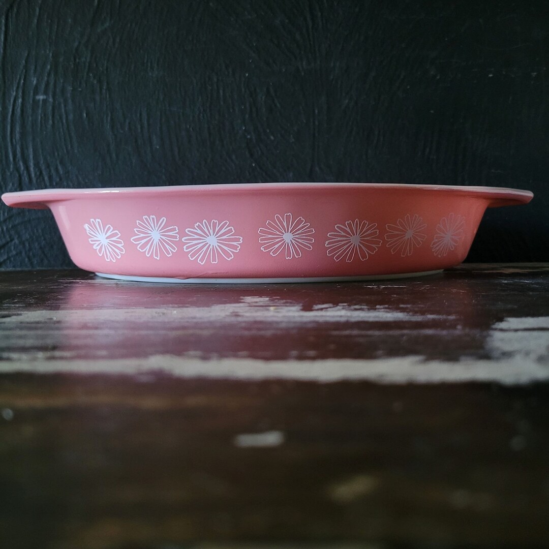 Vintage Pyrex Pink Daisy Divided Dish, Pink Pyrex, Pyrex Daisy, 1.5 QT ...