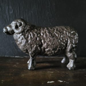 Vintage Cast Metal Sheep Ram Vintage Rustic Farm Door Stop Paperweight ...
