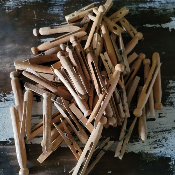 Vintage Clothes Pins - Etsy