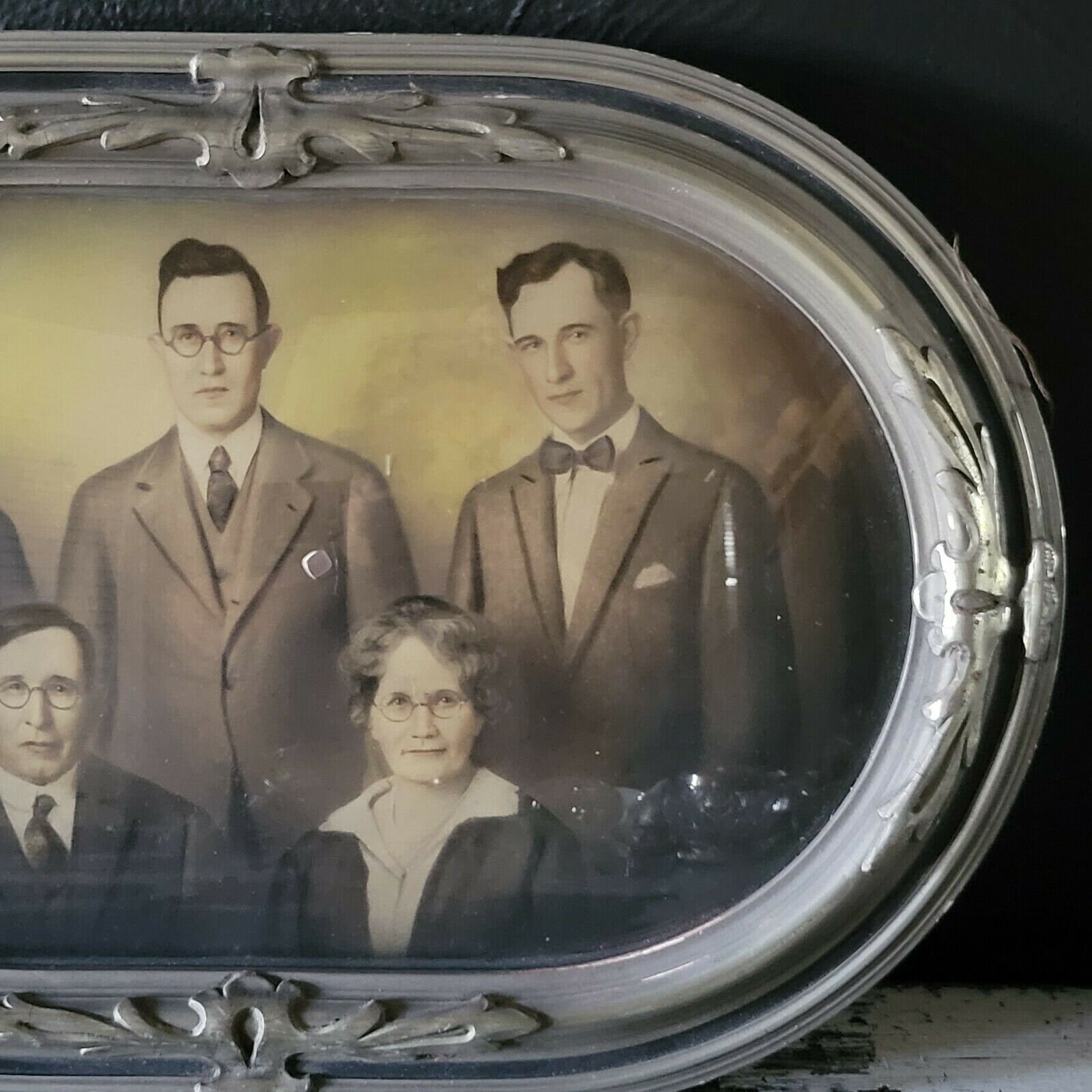 Antique Photo Bubble Dome Glass Frame Family Portrait Convex - Etsy