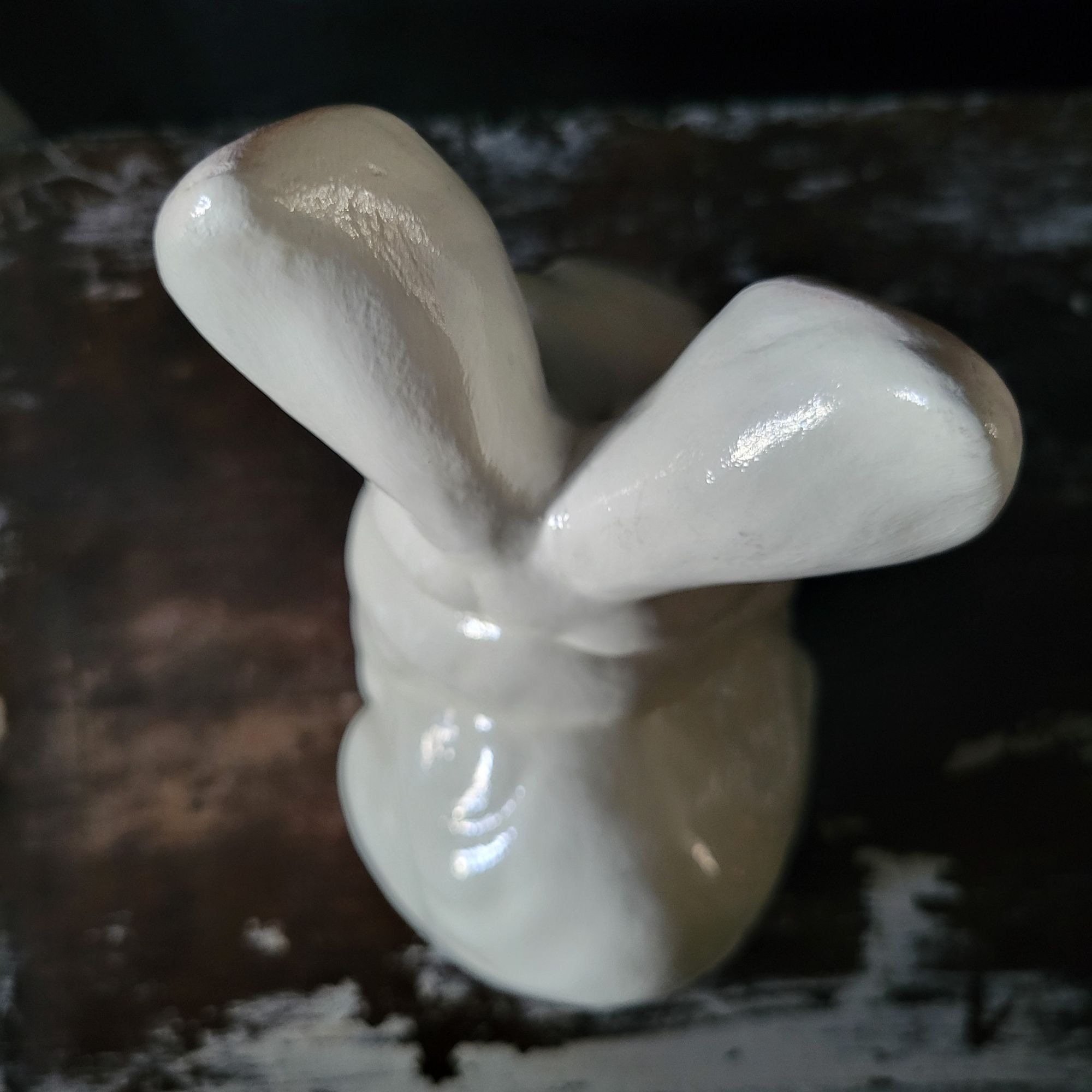 Plaster White Bunny Rabbit by Chris Grossman Plastercrafts - Etsy