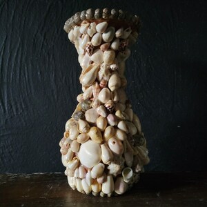 Vintage Seashell Vase, Seashell Encrusted Vase, Coastal Decor - Etsy