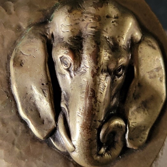Large Vintage Abstract Elephant Brooch Elephant Pin - Gem