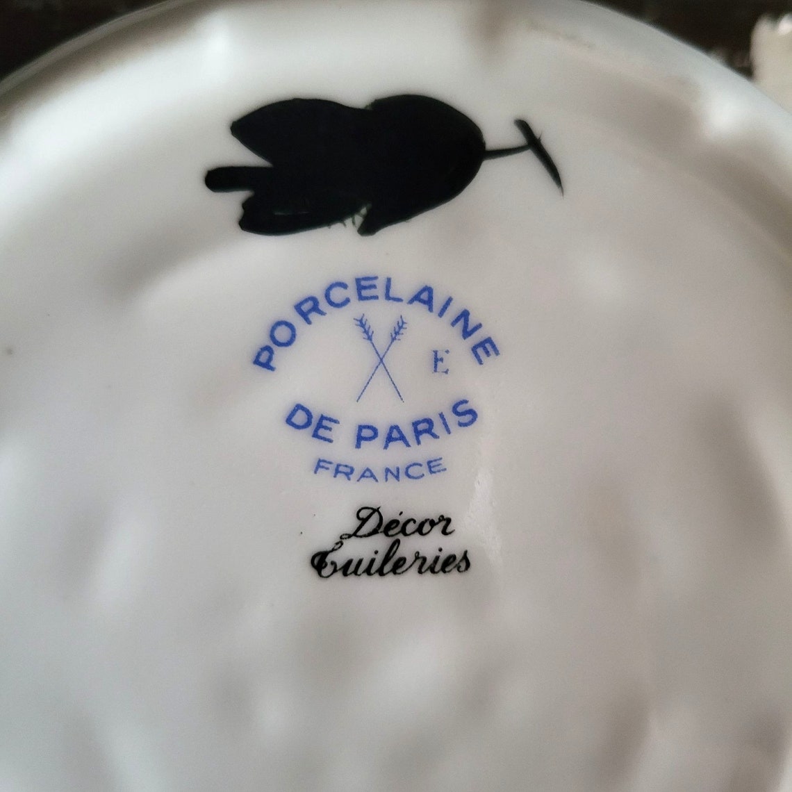 Vintage Porcelaine De Paris Souffle Bowl With Flower Garland Design ...