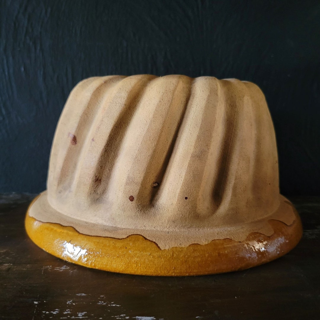 Vtg French Ceramic Cake Mold, Ceramic Jello Mold, Mousse Mold ...