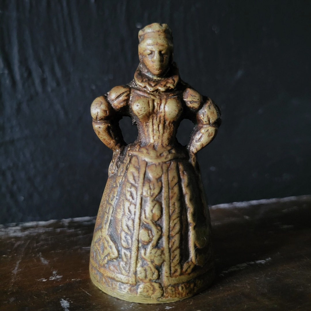 Antique Elizabethan Lady Table Bell With Boot Clappers, Guest Room ...